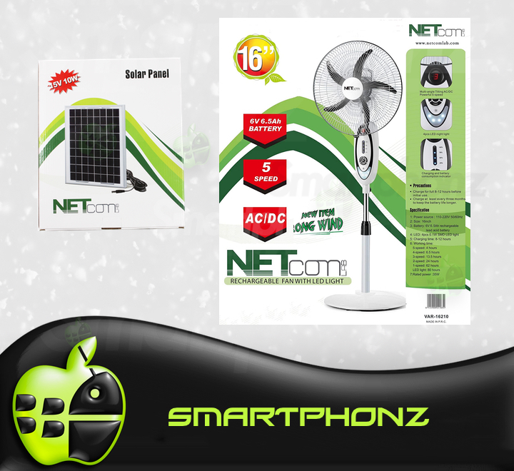 Abanico con Panel Solar 16′ – Smartphonz Tu Tienda Online de Productos ...